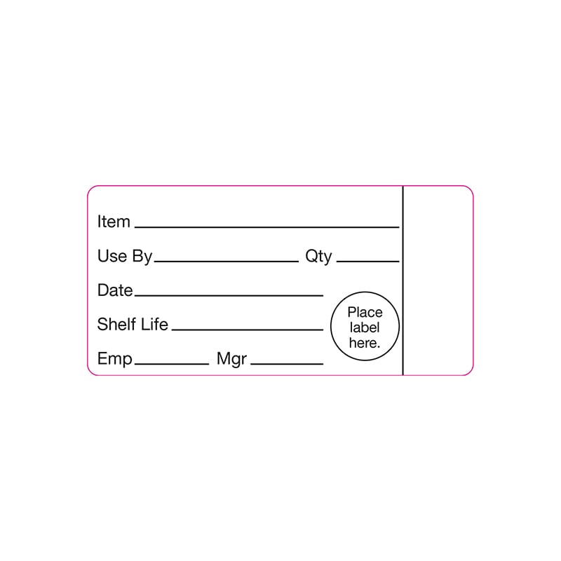 Shelf Life Food Label 85mm x 50mm